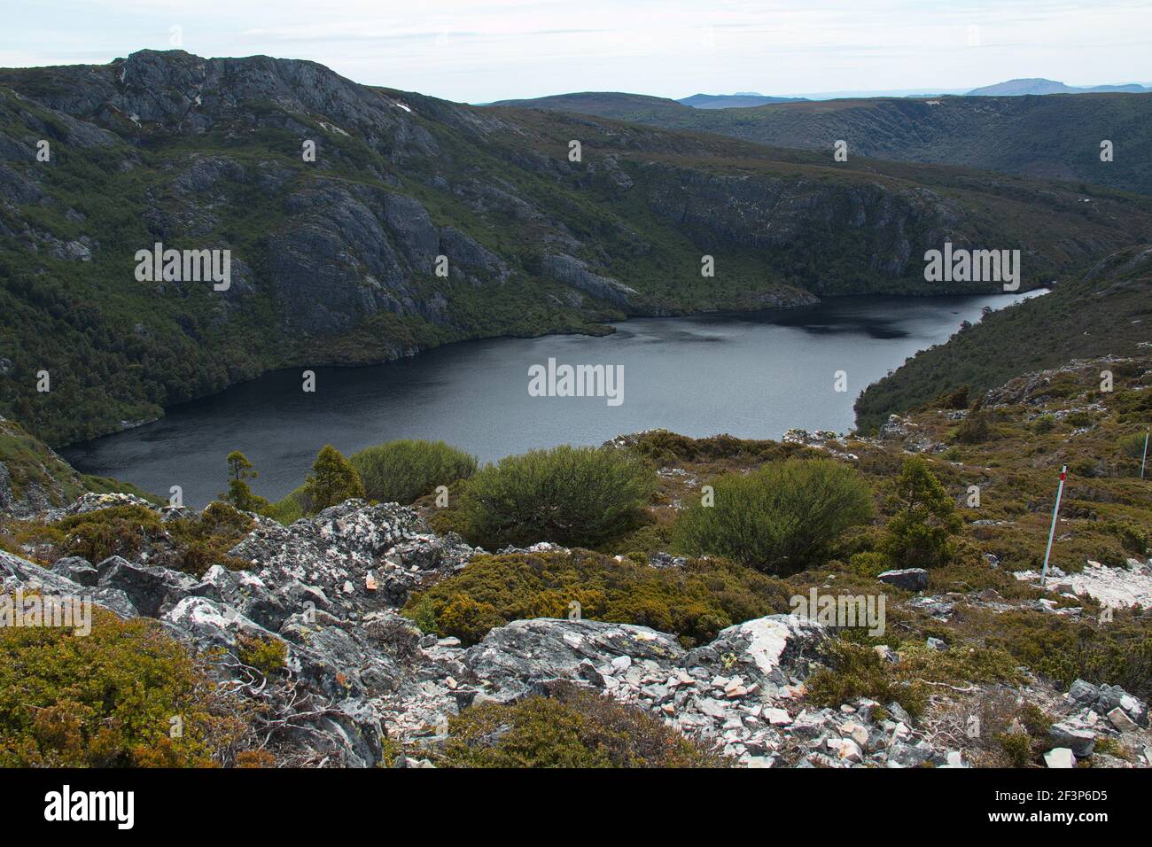 View on Crater Lake from Marions Lookout in Cradle Mountain National ... View on Crater Lake from Marions Lookout in Cradle Mountain National ...
