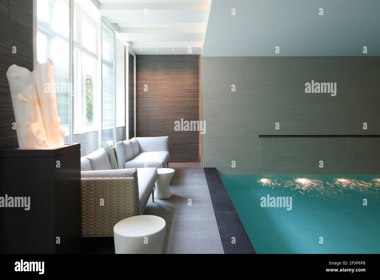 Seating area and plinth by the pool | | Designer: GA Design ...