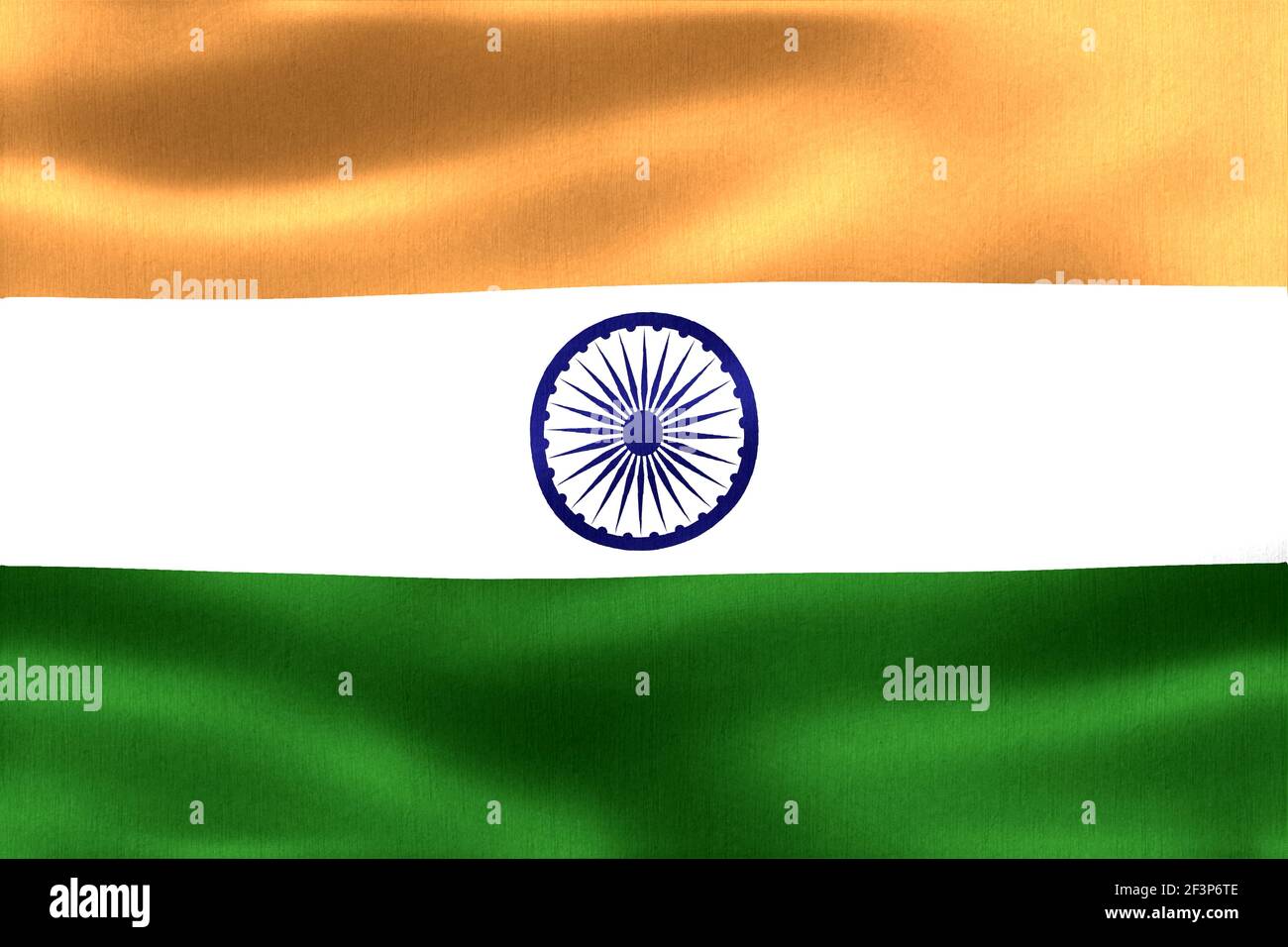 India flag - realistic waving fabric flag Stock Photo - Alamy