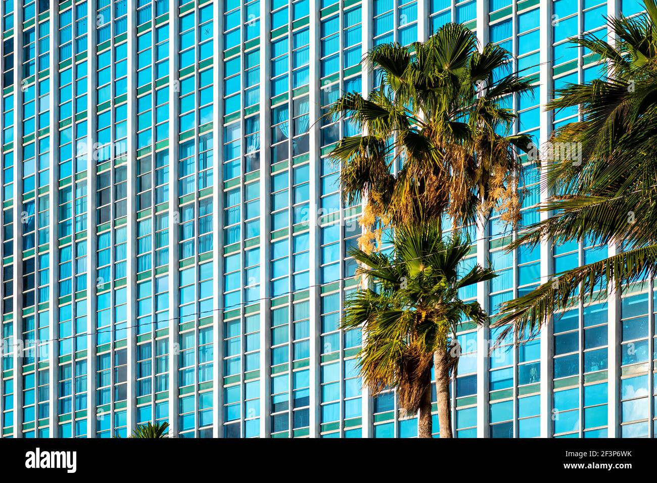 Abstract exterior architecture facade of modern steel glass windows ...