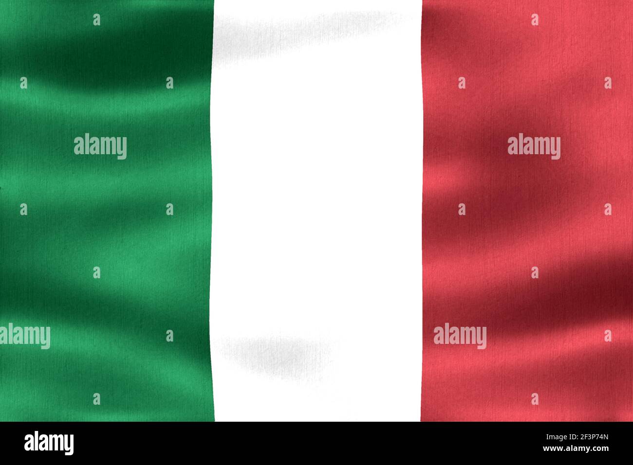 Italy flag - realistic waving fabric flag Stock Photo - Alamy