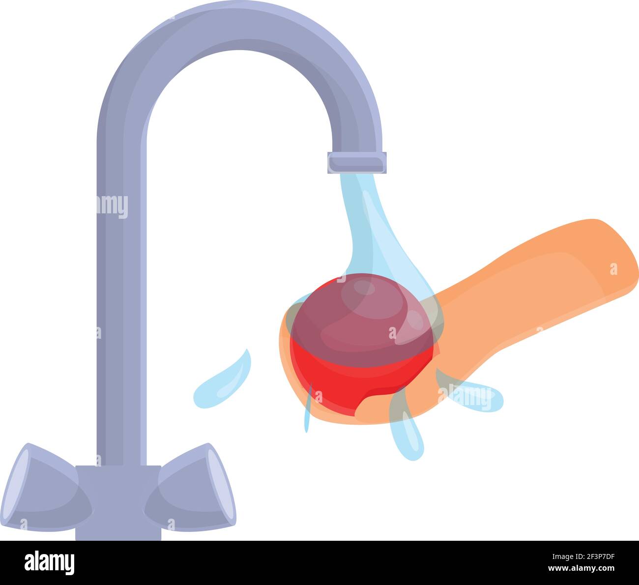 Washing fruit icon. Cartoon of washing fruit vector icon for web design ...