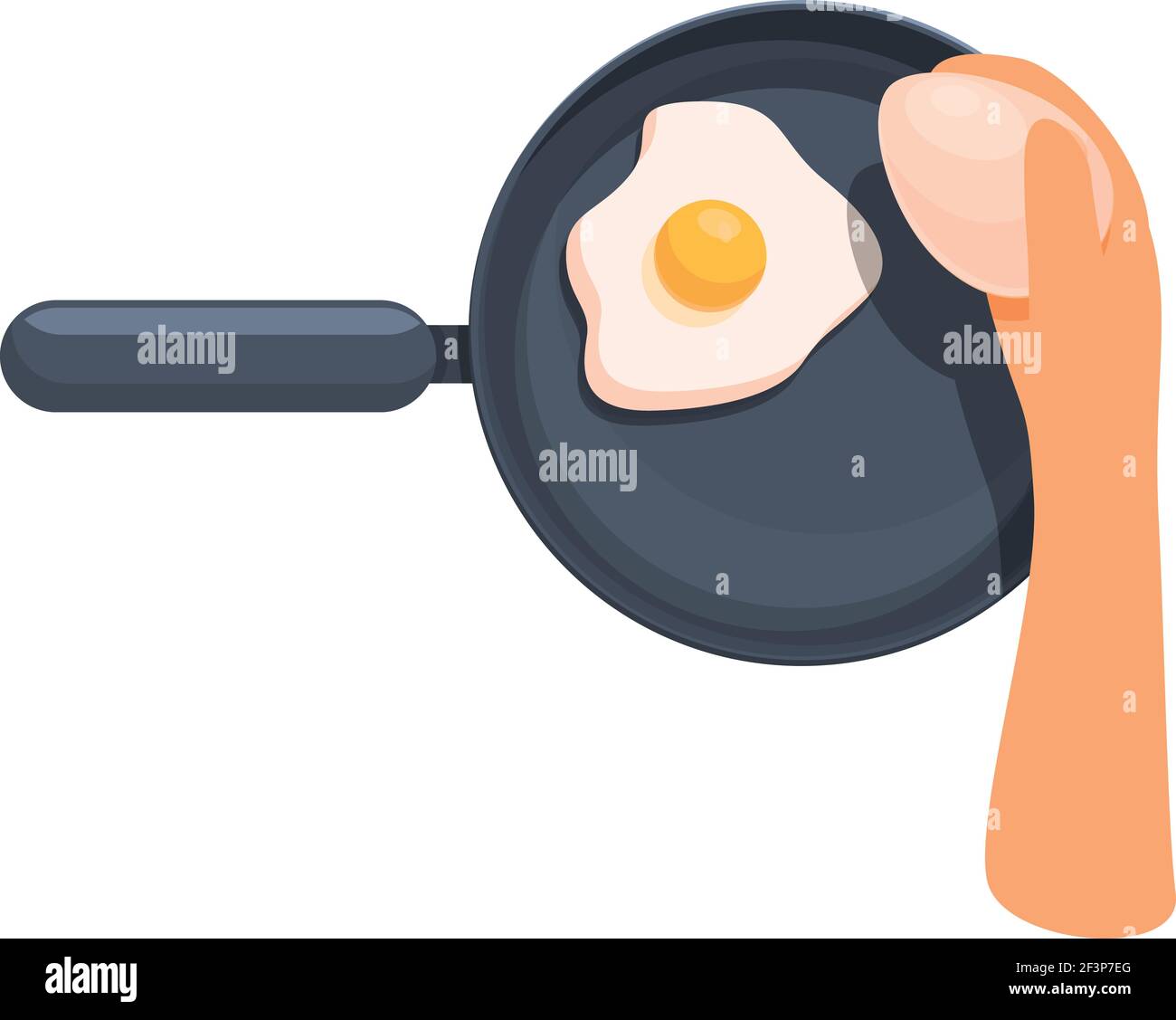 Frying egg icon. Cartoon of frying egg vector icon for web design ...