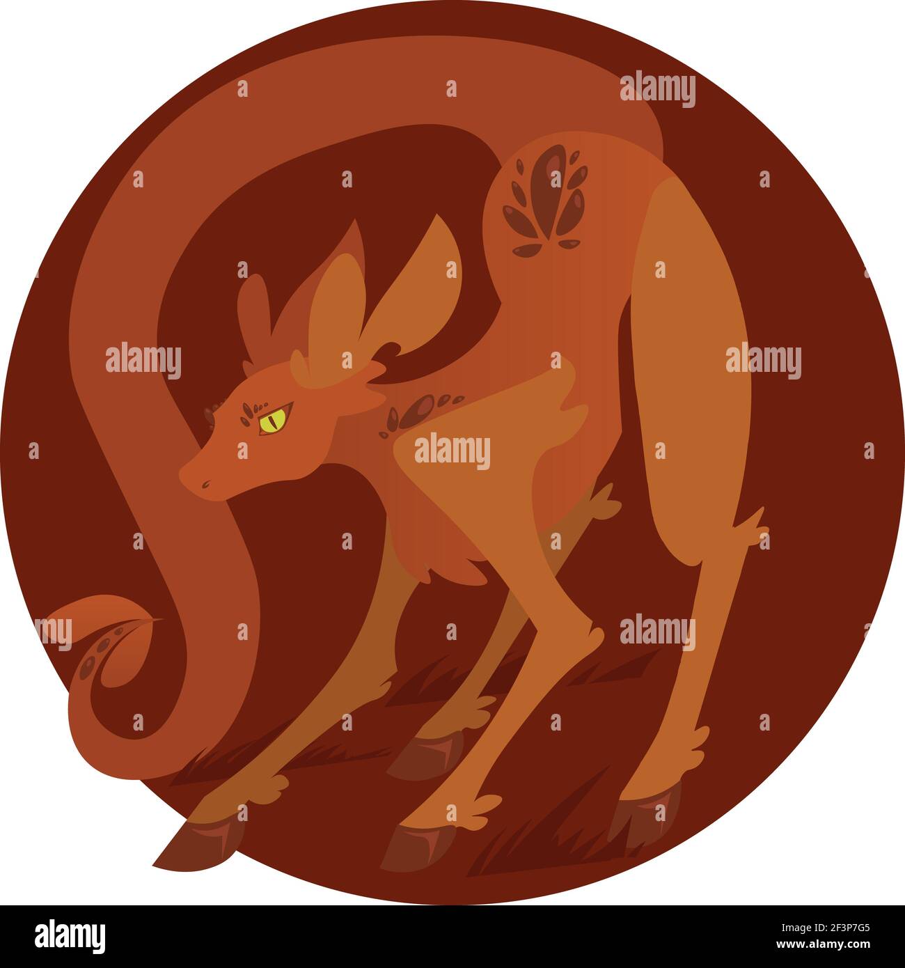 Deer Dragon - Deeragon - Fantasy Design Stock Photo - Alamy