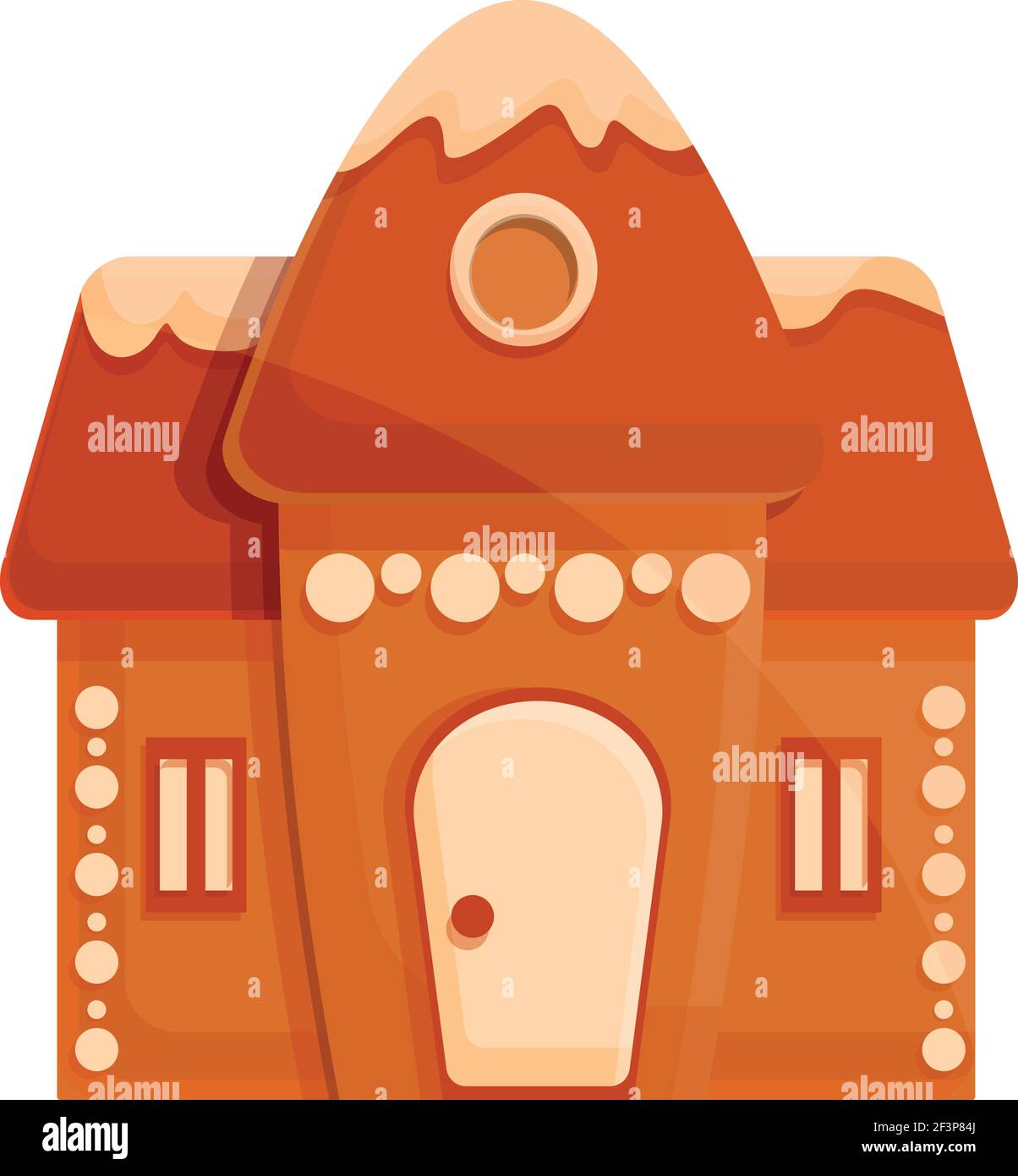 Brown gingerbread icon. Cartoon of brown gingerbread vector icon for ...