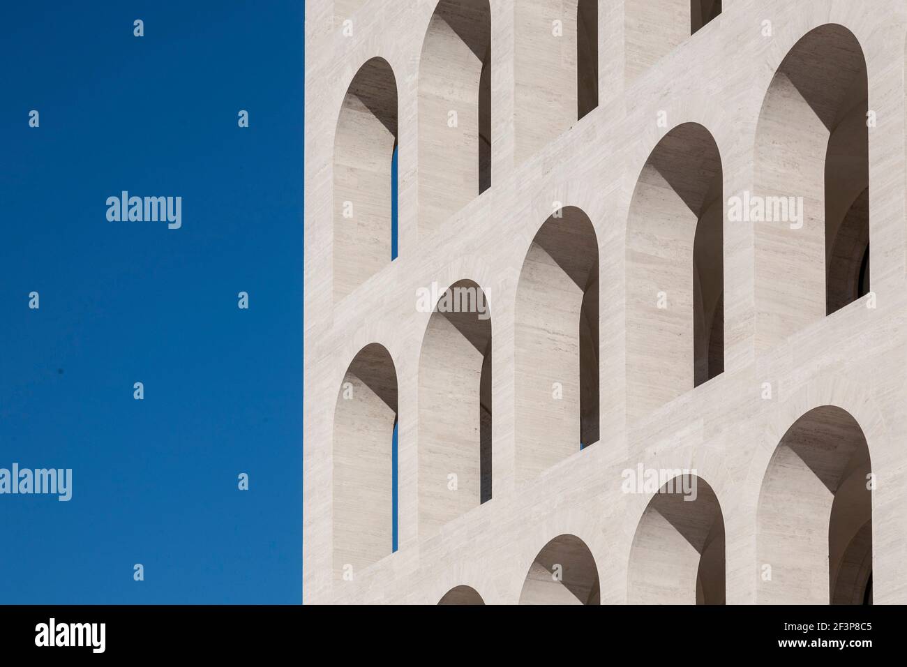 Palazzo della Civilta Italiana, EUR, Rome, Italy. An example of Facist ...