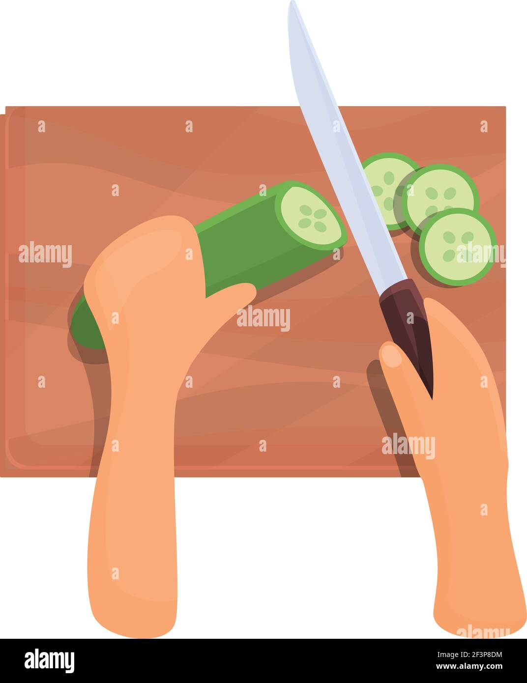 Cutting cucumber icon. Cartoon of cutting cucumber vector icon for web ...