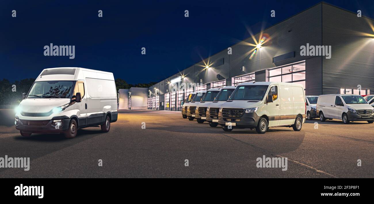 a panoramic picture in webpage format for cargo fleet or car dealership ...