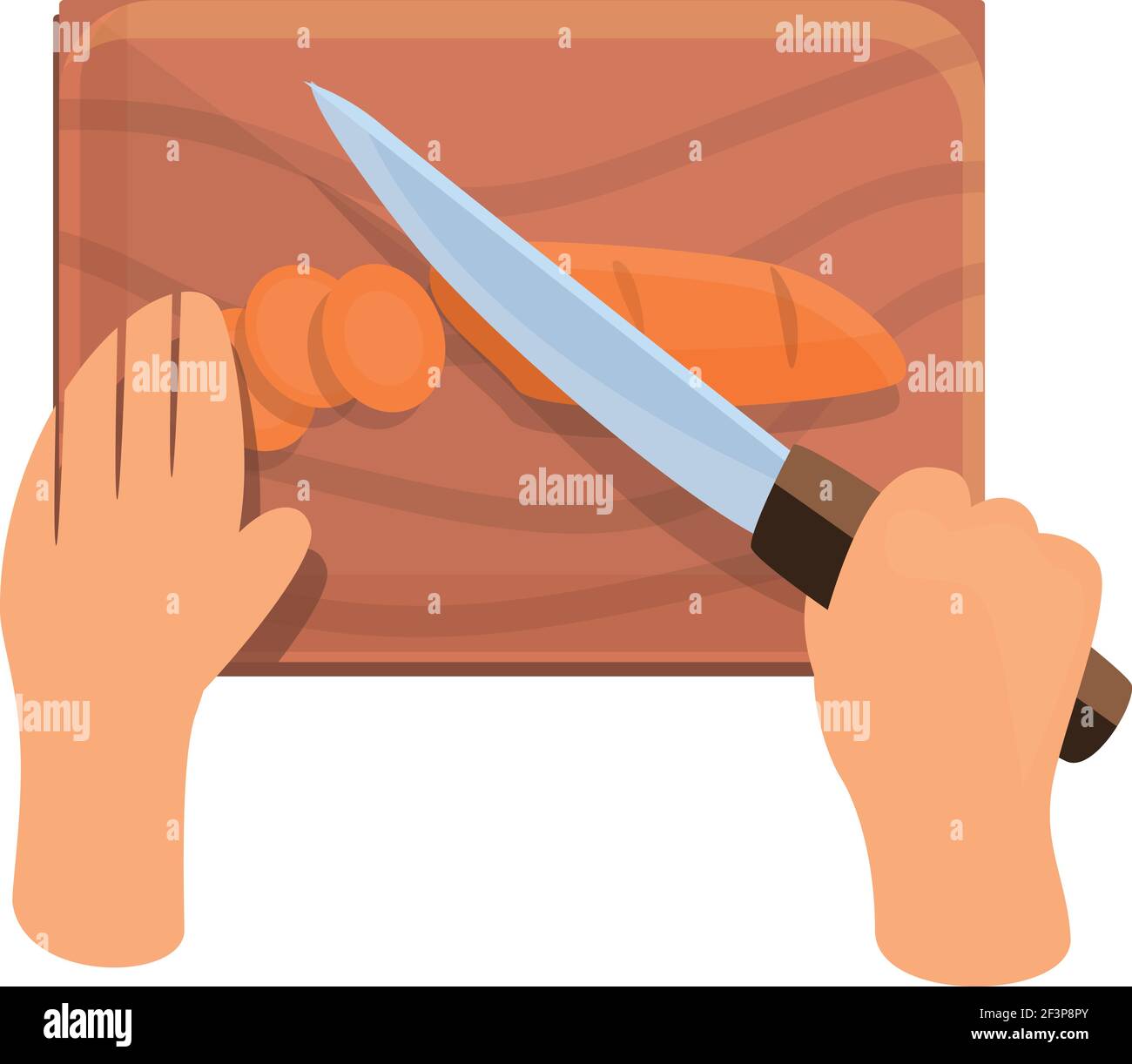 Cutting food prepare icon. Cartoon of cutting food prepare vector icon ...