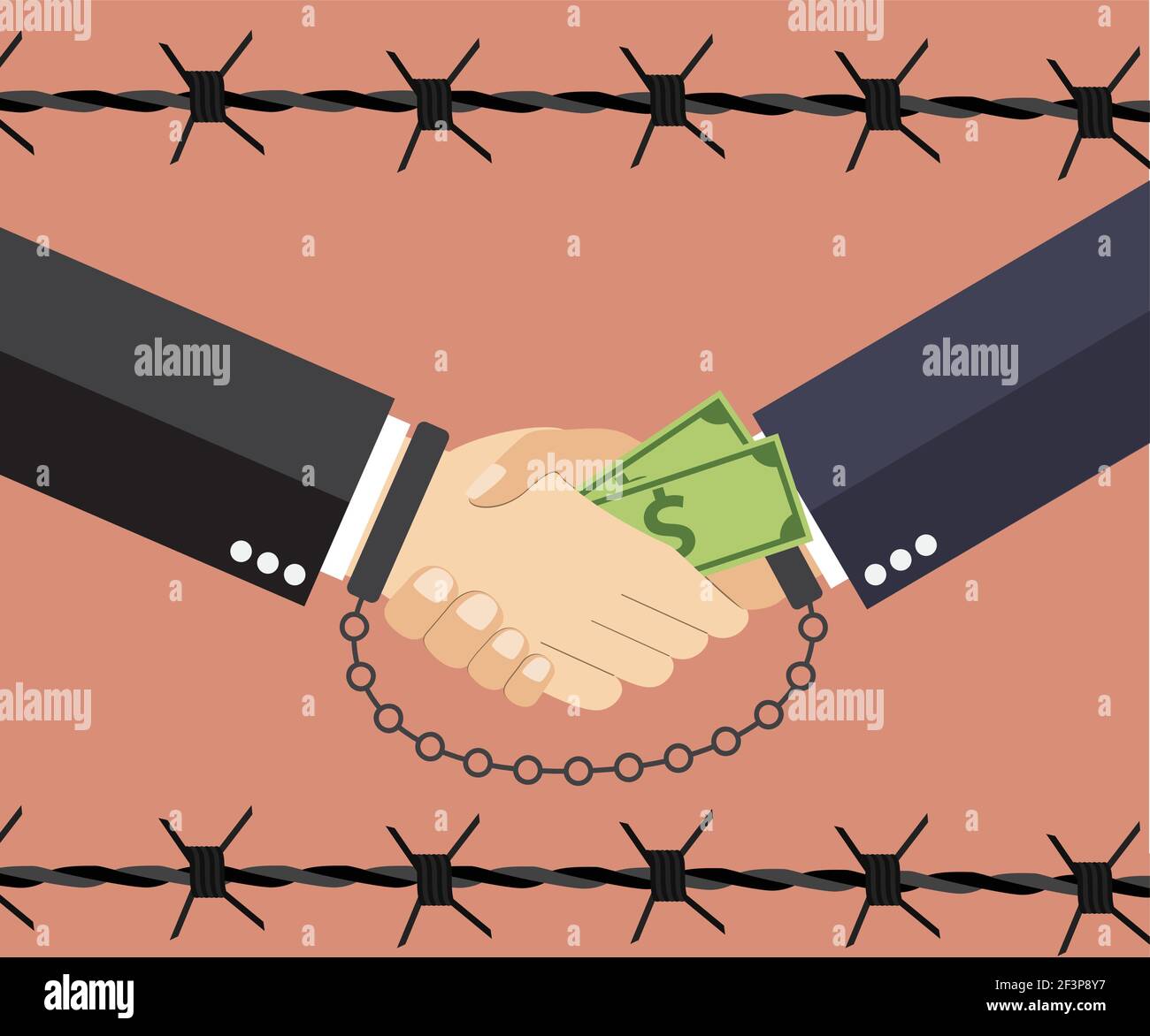 Businessman giving banknote person Stock Vector Images - Alamy