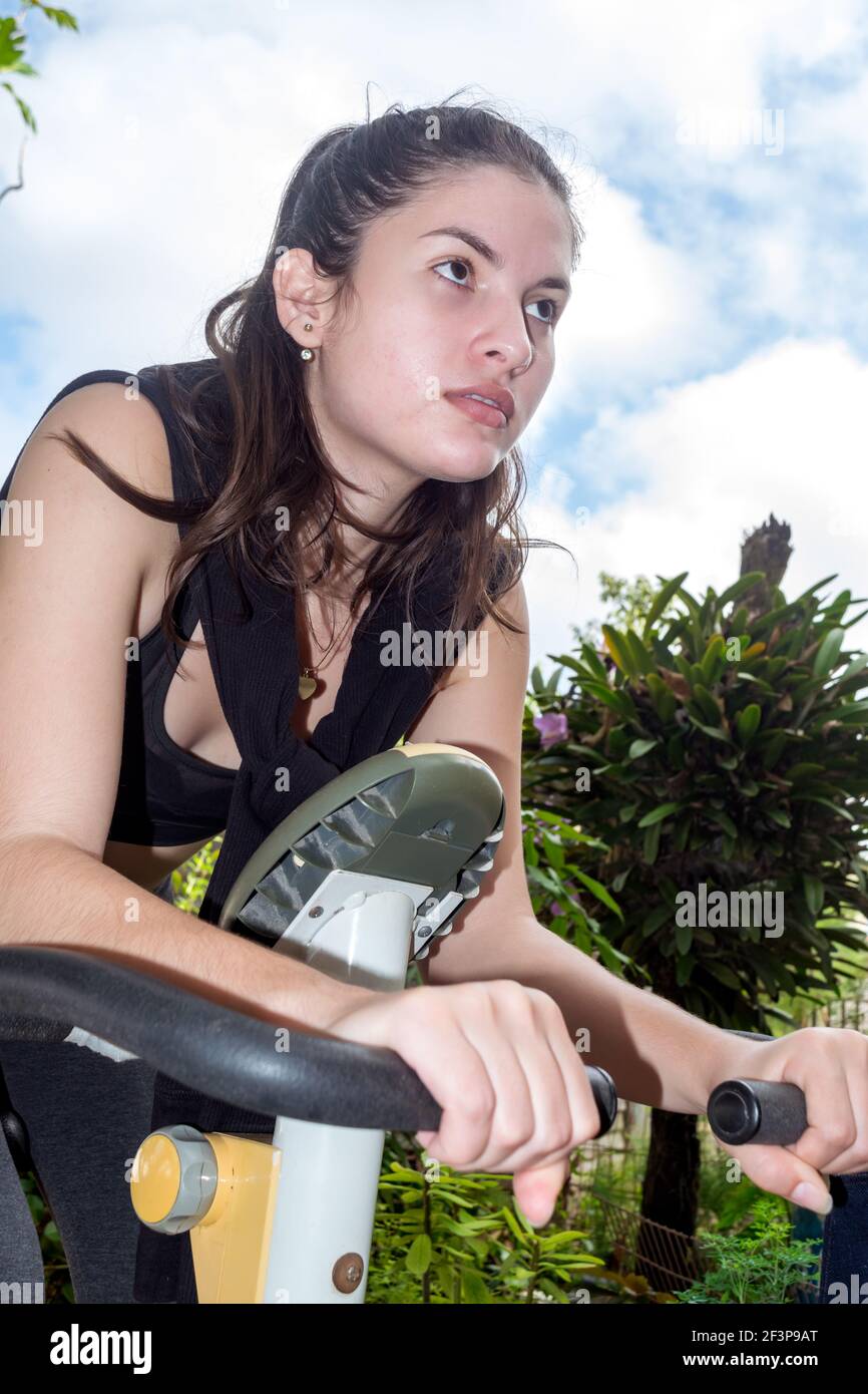 Static bike hi-res stock photography and images - Alamy