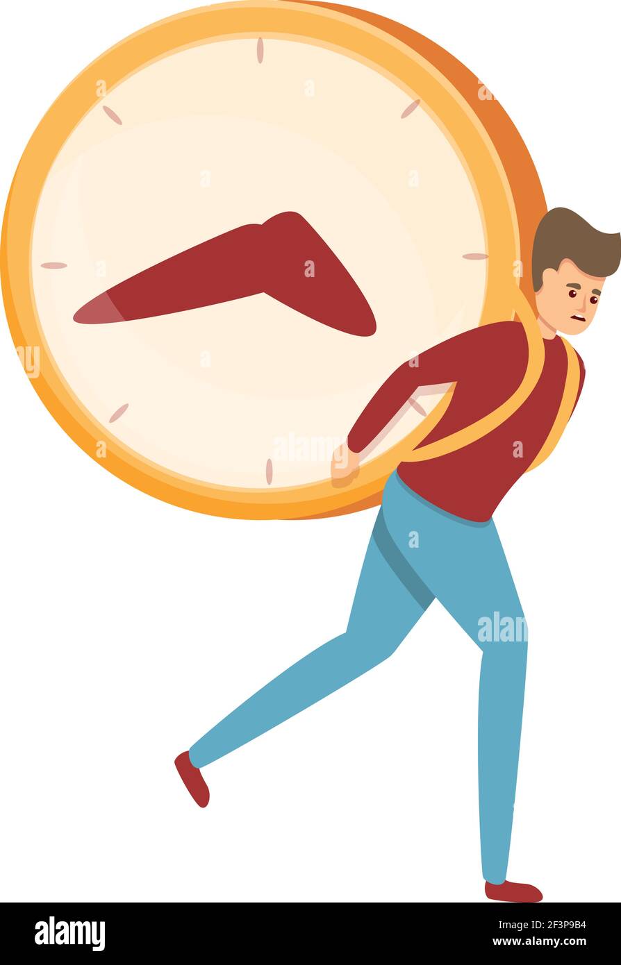 School time management icon. Cartoon of School time management vector ...