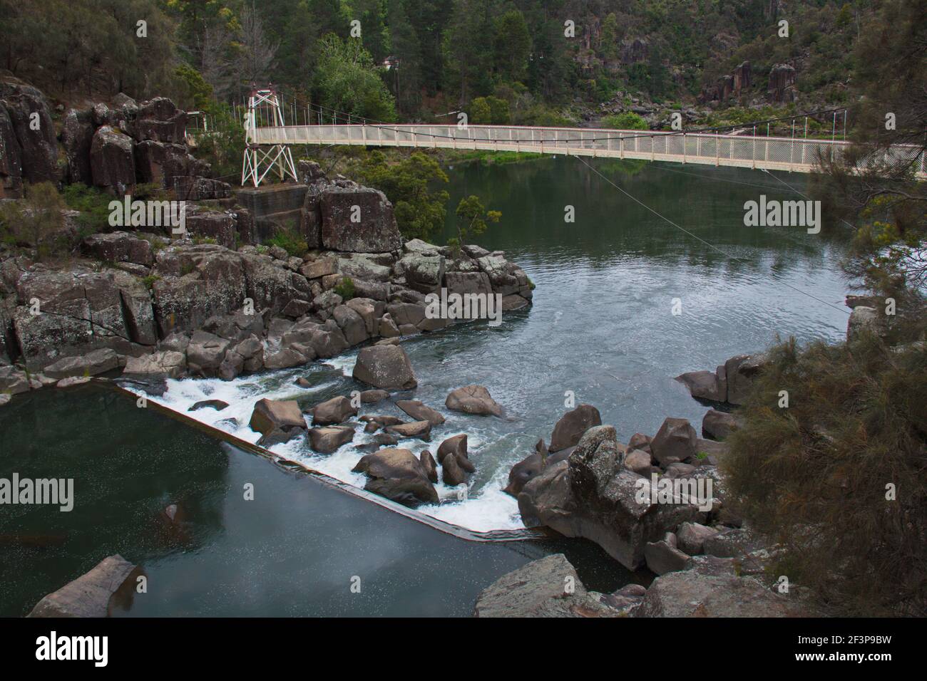 Cataract gorge in australia launceston tasmania hi-res stock ...