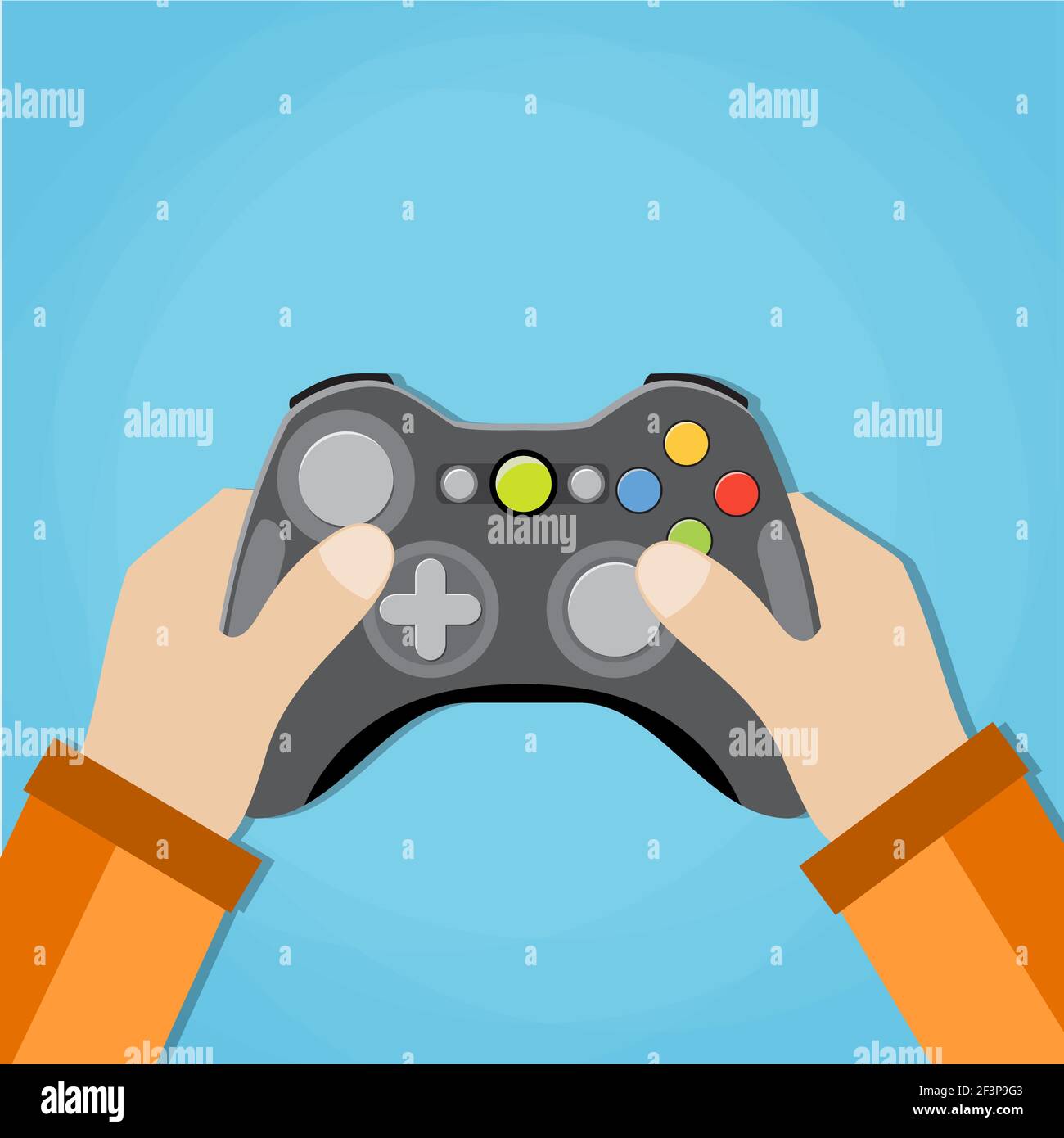 Hands console video game Stock Vector Images - Alamy