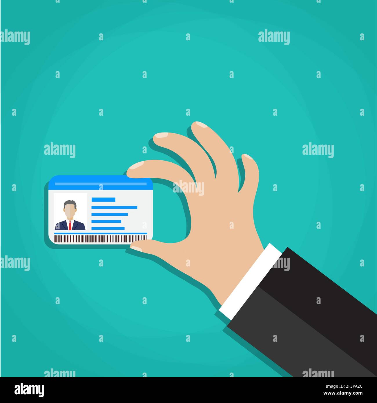 Id cards in hand Stock Vector Image & Art - Alamy