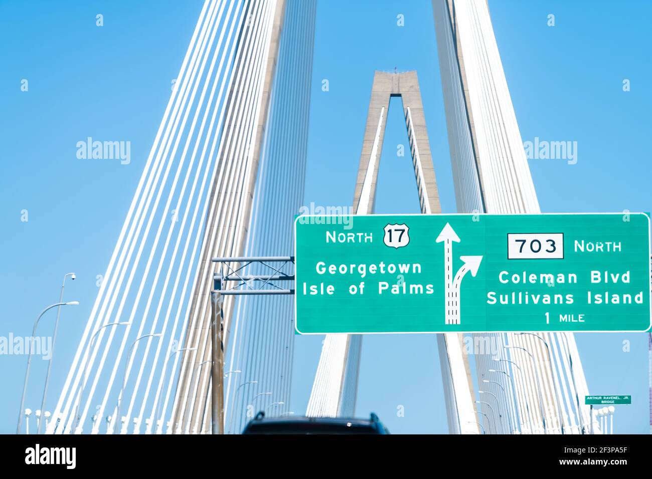 Arthur Ravenel Jr. Cooper river cable-stayed triangular arches bridge ...