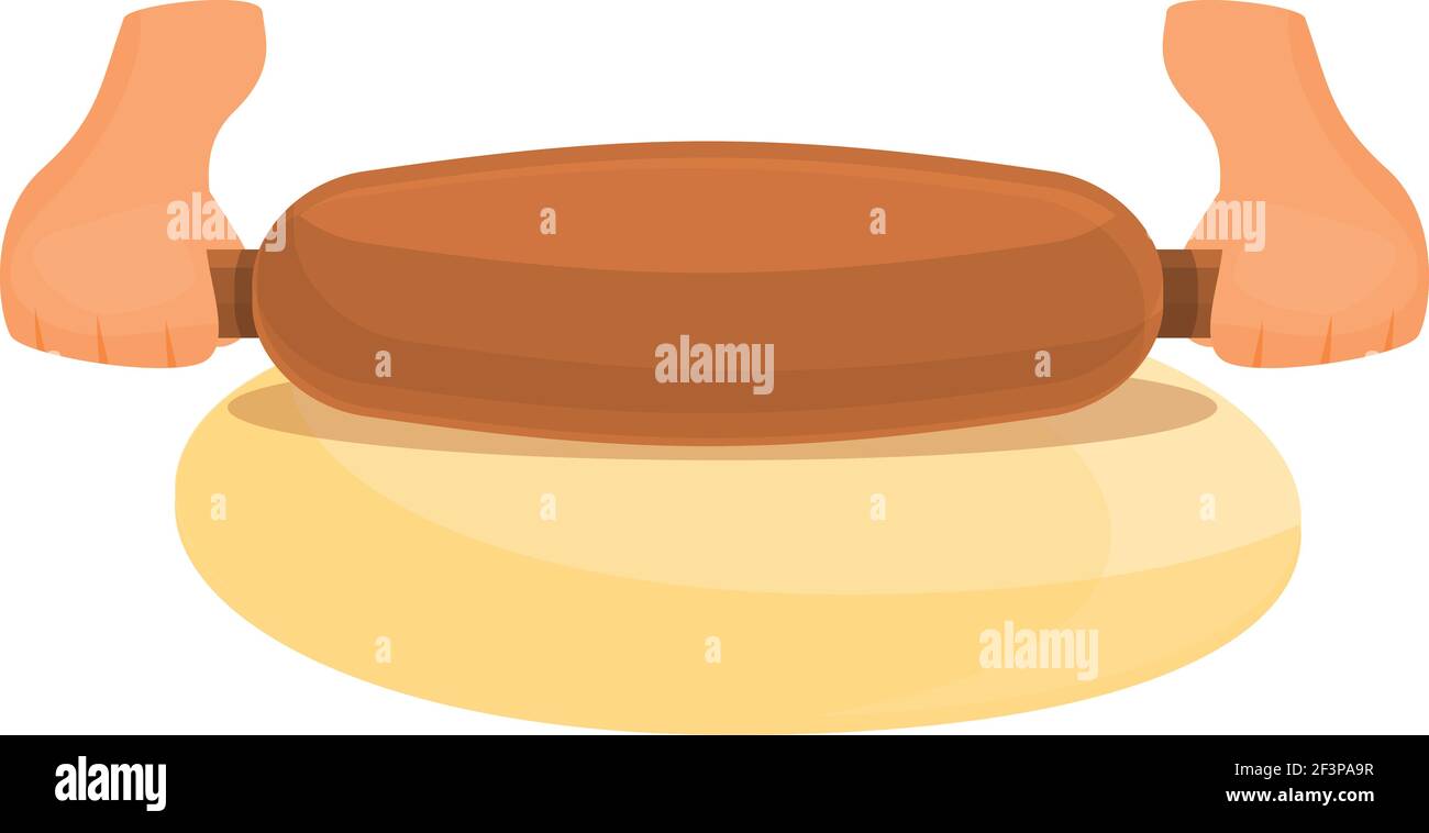 Rolling dough icon. Cartoon of rolling dough vector icon for web design ...