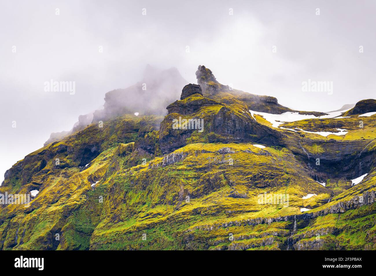 Grundarfjordur, Iceland town looking up low angle view of fjord ...