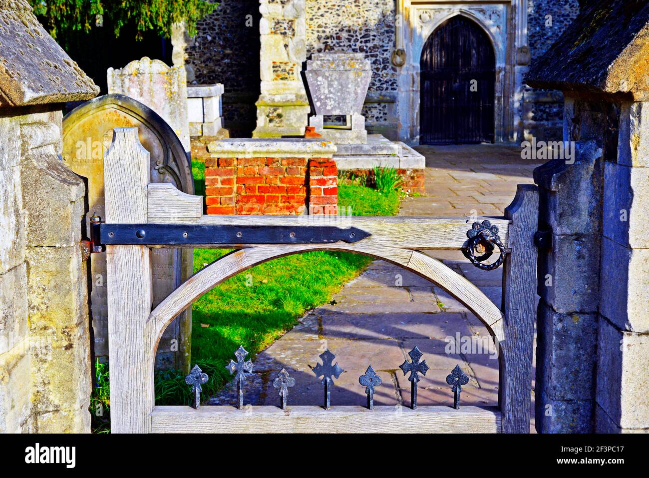 Gate detail of a church Stock Photo - Alamy