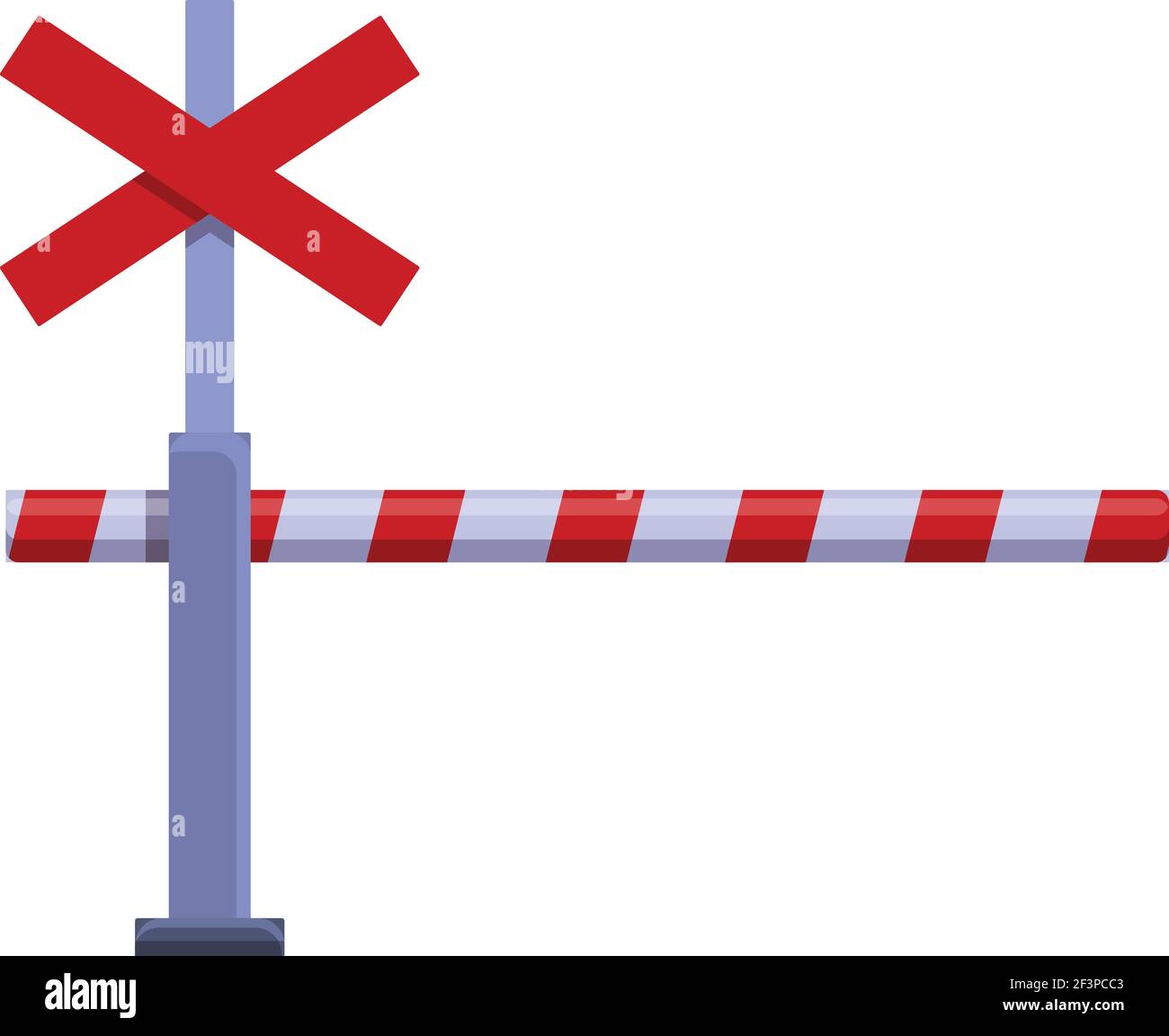 Railroad barrier caution icon. Cartoon of Railroad barrier caution ...