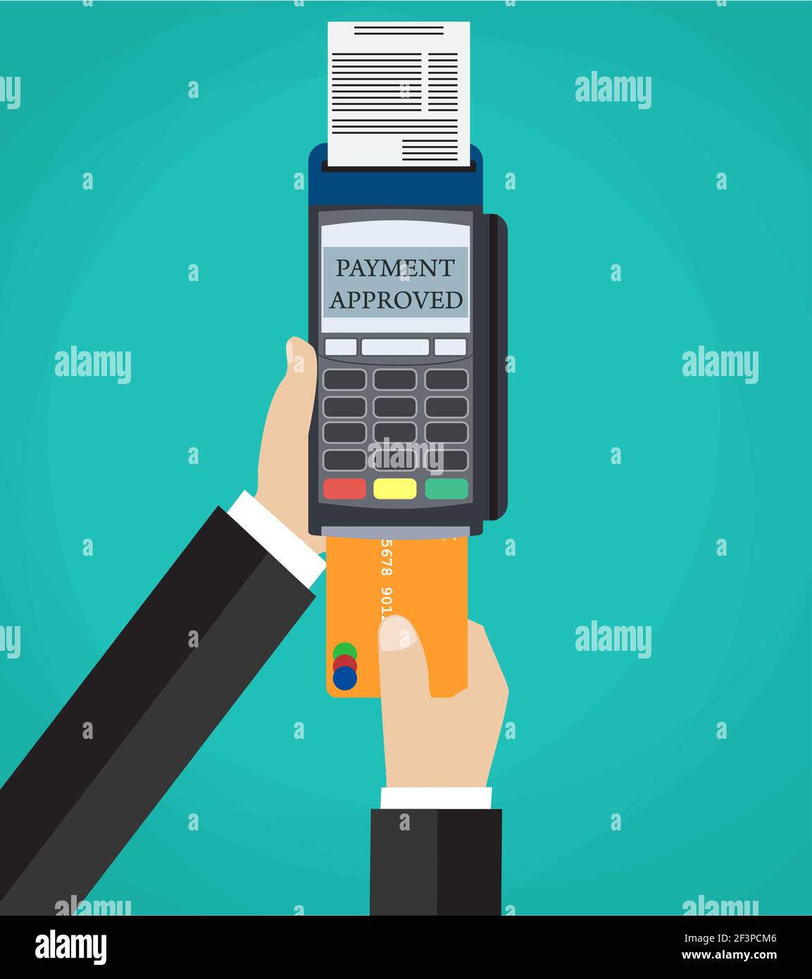 Pushing business card Stock Vector Images - Alamy