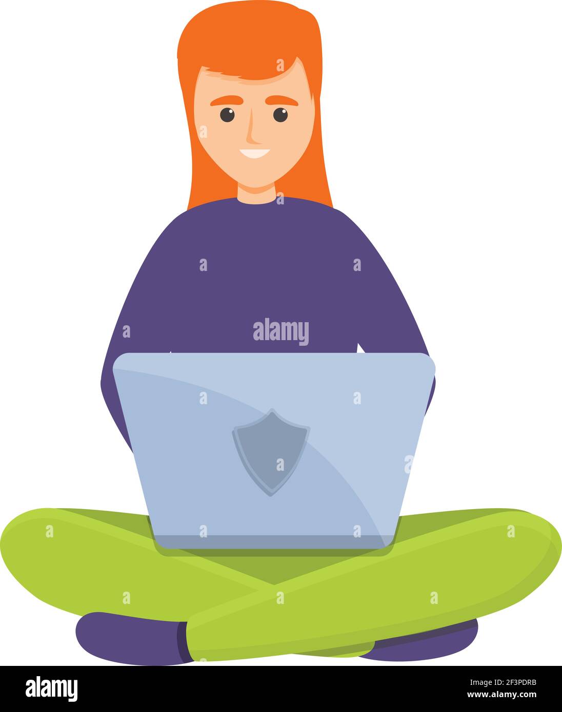 Web online laptop privacy icon. Cartoon of Web online laptop privacy ...