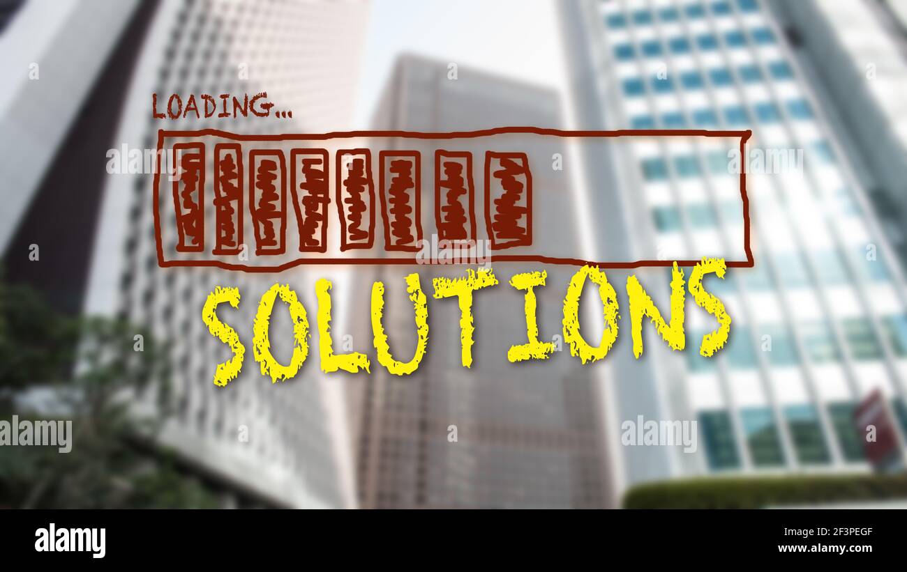 Street Sign the Direction Way to Solutions Stock Photo - Alamy