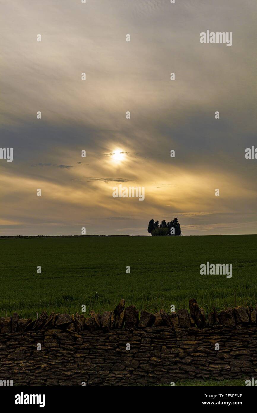 Unusual cloud effect over the Cotswolds near Ford, Gloucestershire UK ...