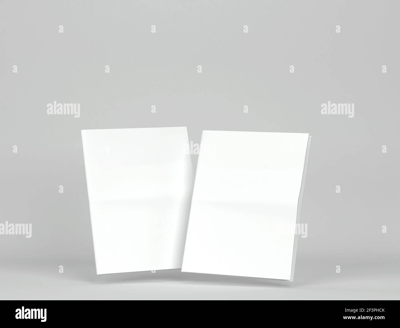 Blank newspaper mockup. 3d illustration on gray background Stock Photo ...