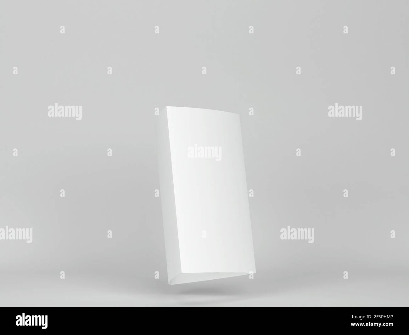 Blank triangle card mockup. 3d illustration on gray background Stock ...