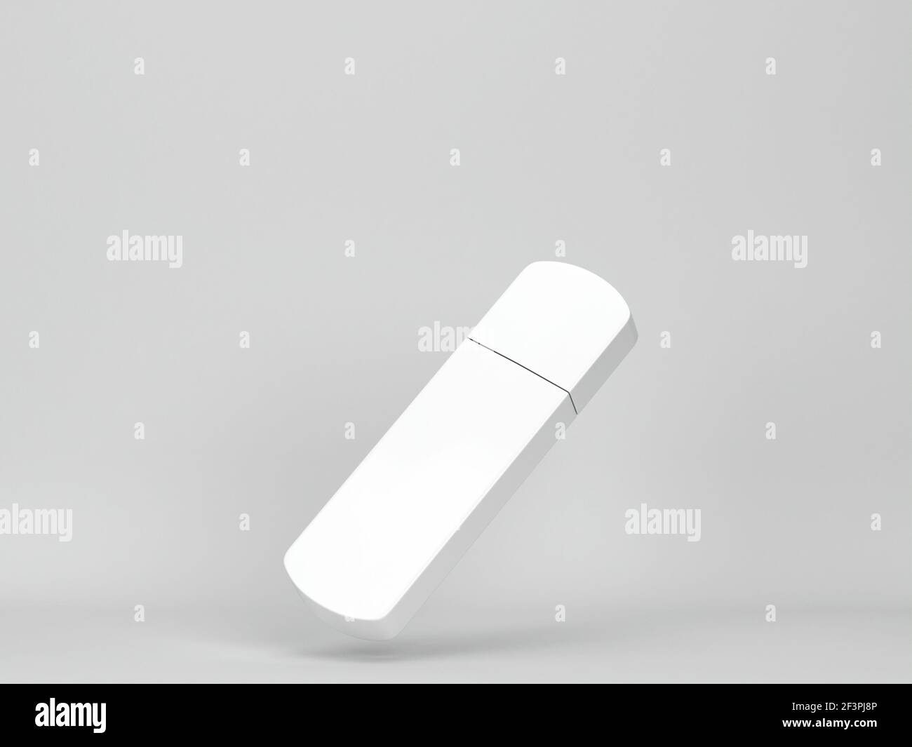 Blank usb flash drive mockup. 3d illustration on gray background Stock ...