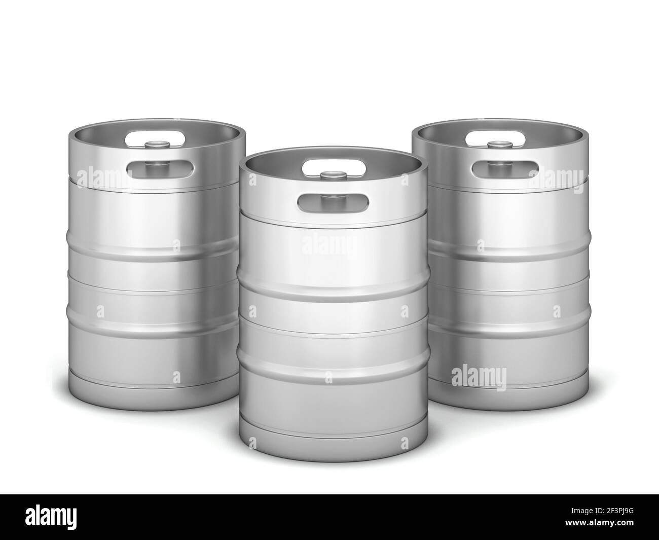 Metal beer keg. 3d illustration isolated on white background Stock ...
