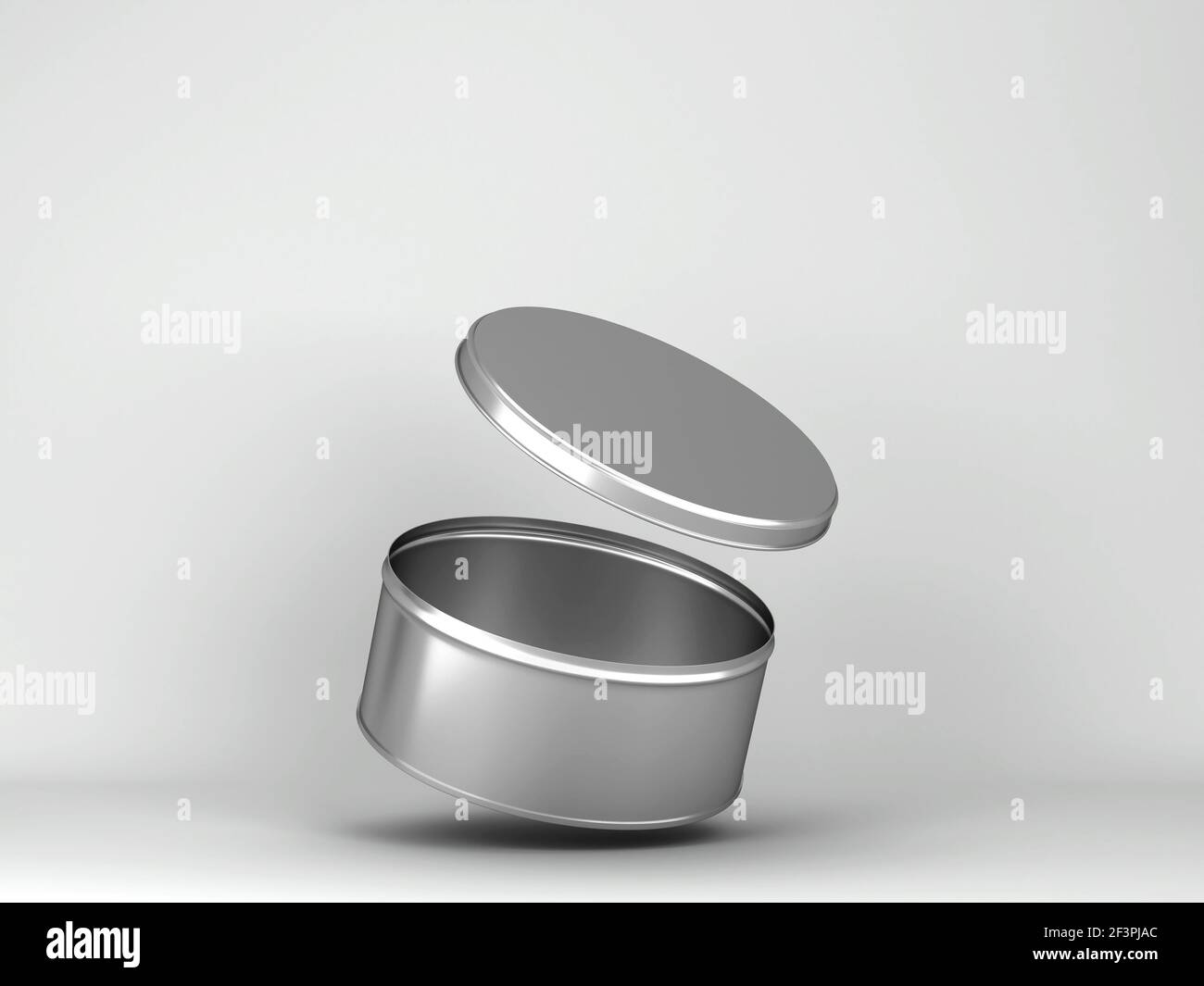 Blank tin can metal container for food or cosmetic. 3d illustration on ...