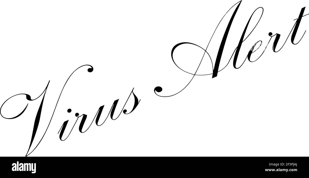 Virus Alert text sign illustration on white Background Stock Vector ...