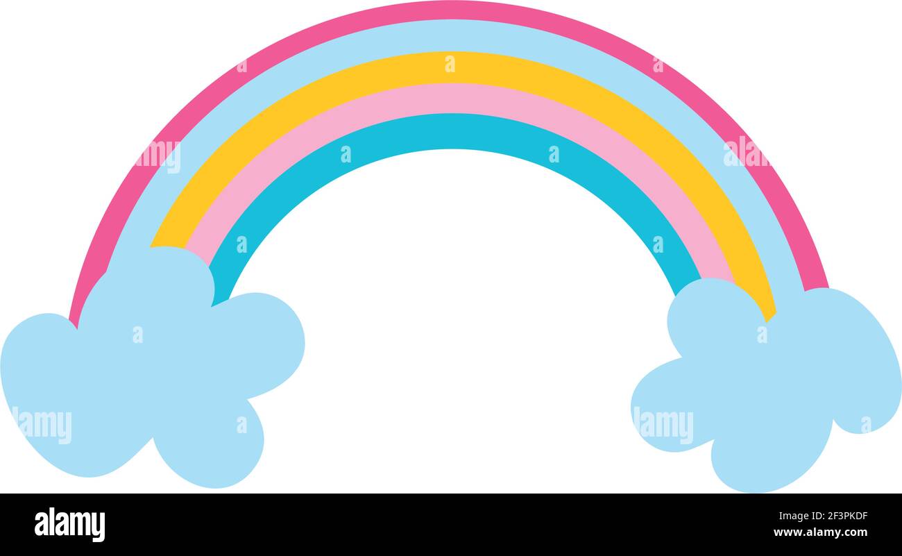 cute rainbow doodle Stock Vector Image & Art - Alamy