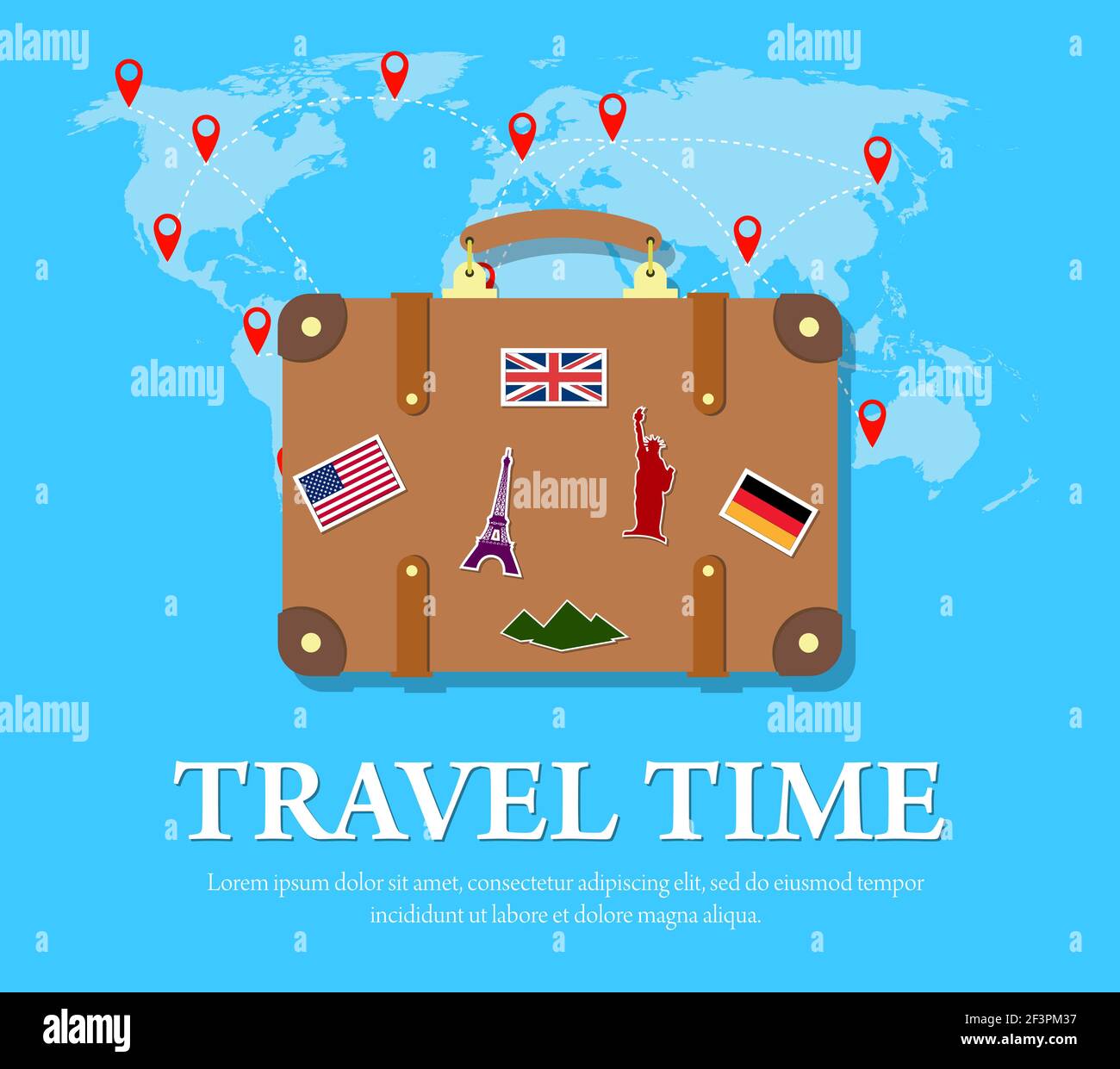 Tickets airplane global map Stock Vector Images - Alamy