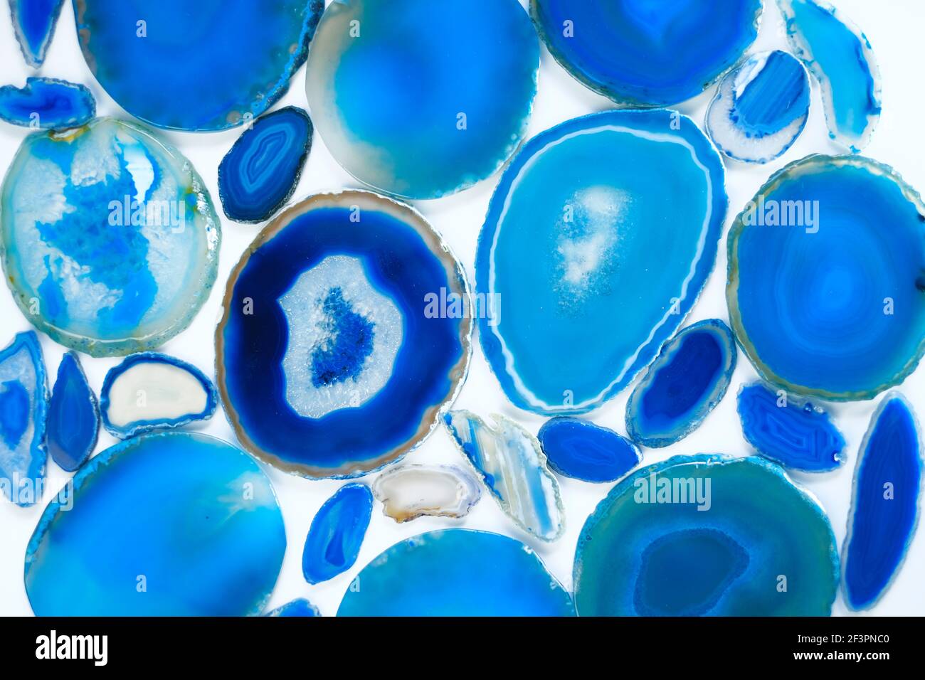 Agates stone big .agate blue .blue Agate geode crystal. slices of ...