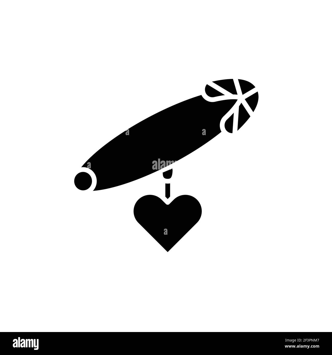 Brooch with pendant line icon. Isolated vector element Stock Vector ...