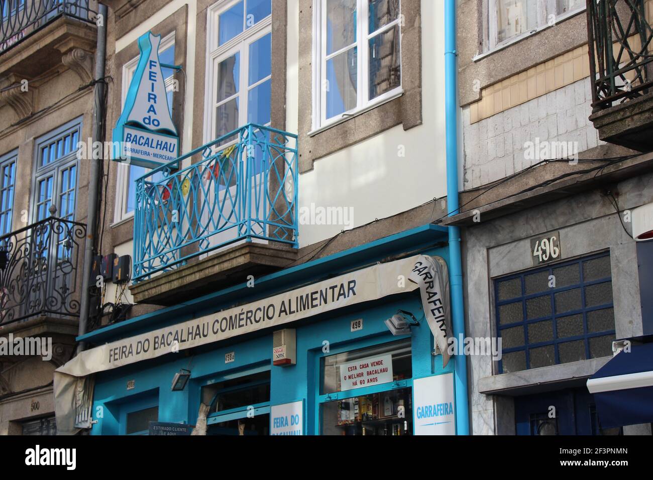 residential building and store in porto (portugal Stock Photo - Alamy