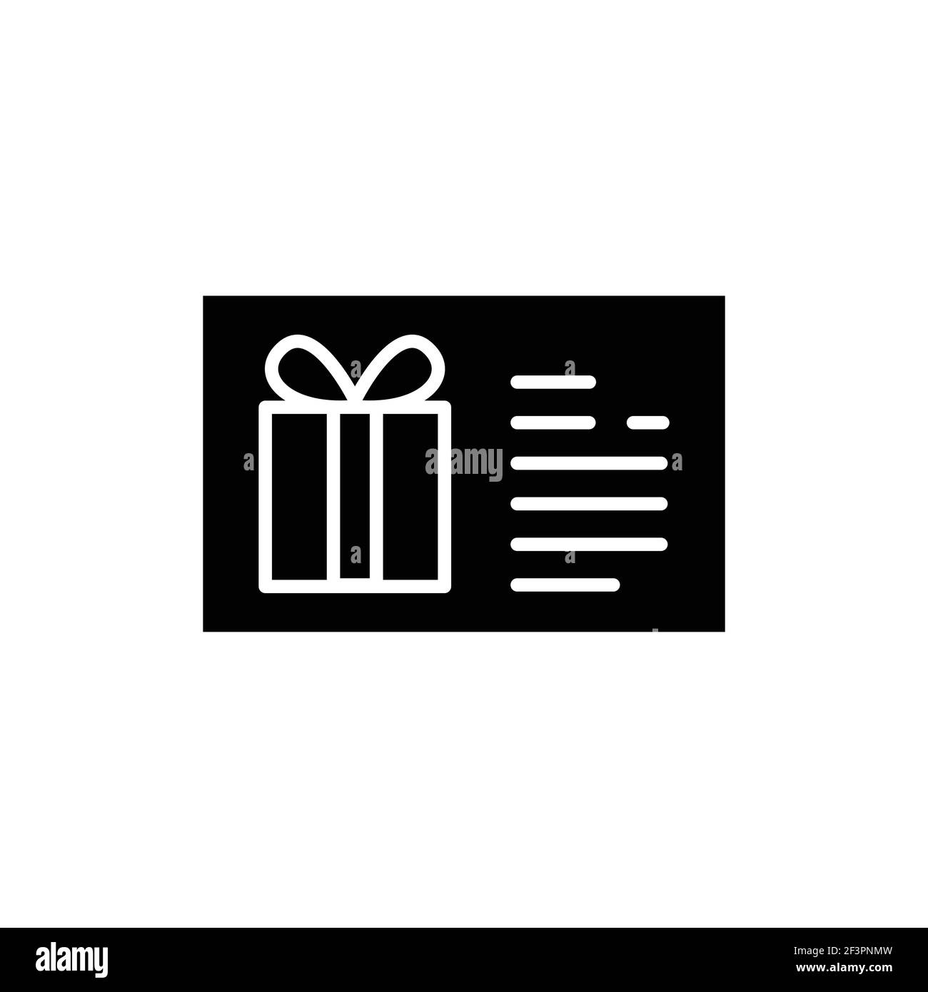 Gift certificate line icon. Isolated vector element Stock Vector Image ...