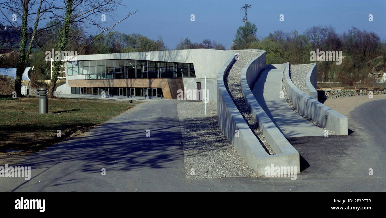 Pavillon LF one, Weil am Rhein,Rampe/Fensterfront,Zaha Hadid Stock ...