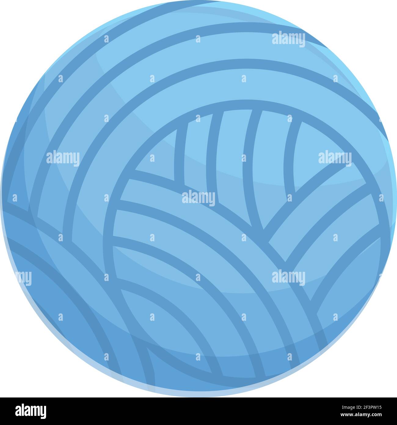 Knitting blue ball icon. Cartoon of Knitting blue ball vector icon for ...