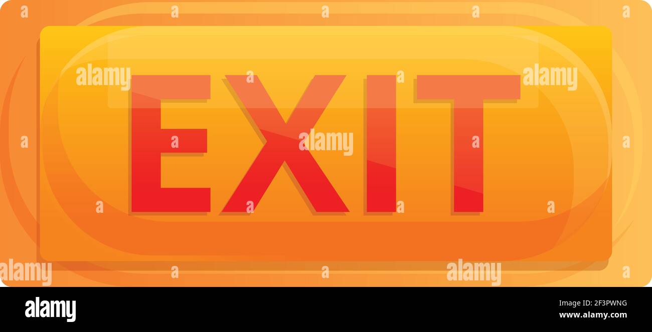 Exit button interface icon. Cartoon of Exit button interface vector ...