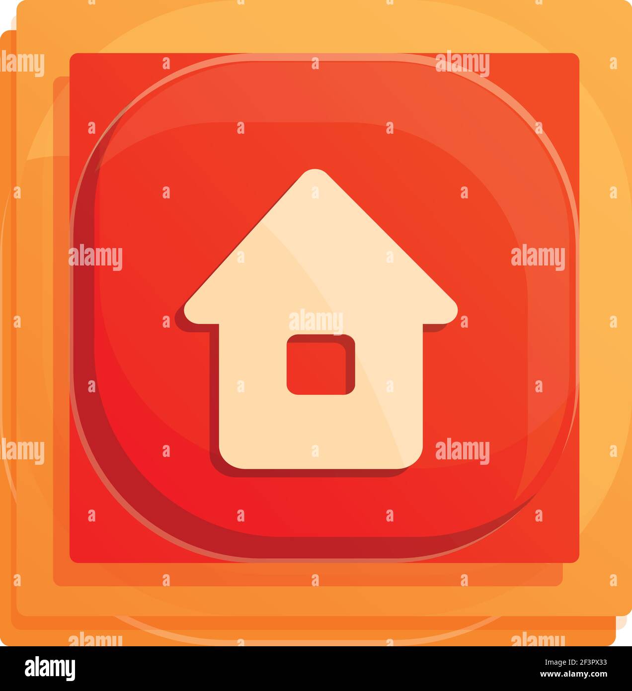 Home button interface icon. Cartoon of Home button interface vector ...