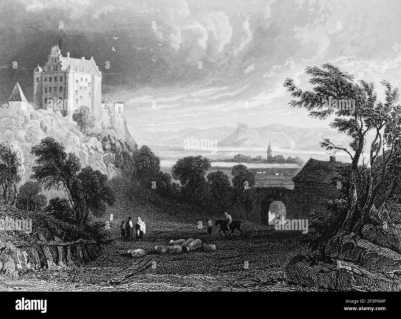 "Castle of Argenfels" , today Castle Arenfels in Ariendorf on the Rhine ...