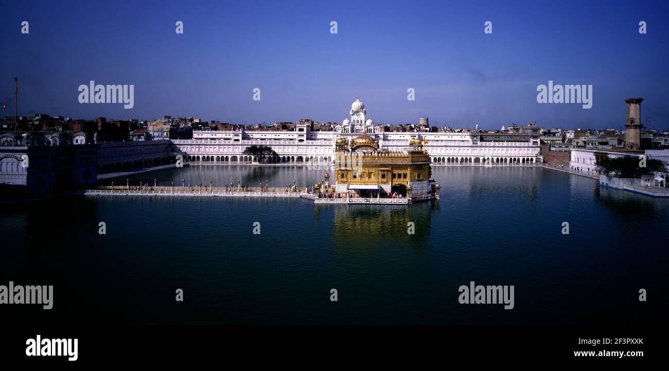 Goldener Tempel Hari Mandir in Amritsar, Indien,Ansicht/Gesamtkomplex ...
