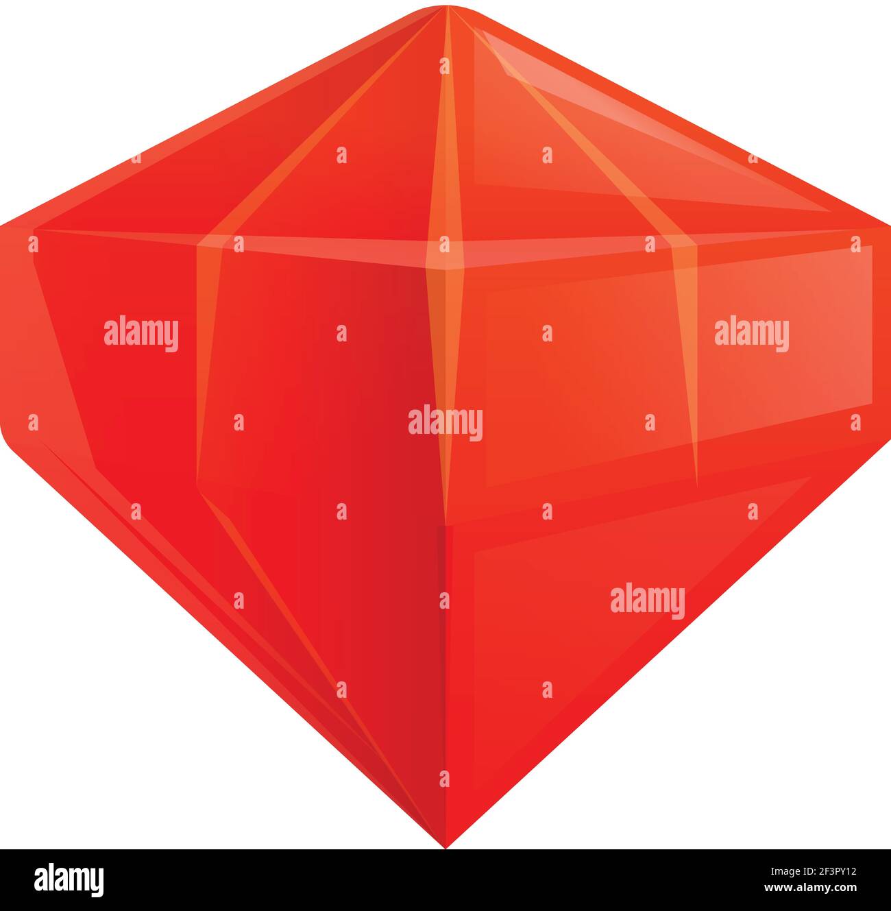 Ruby gemstone interface icon. Cartoon of Ruby gemstone interface vector ...