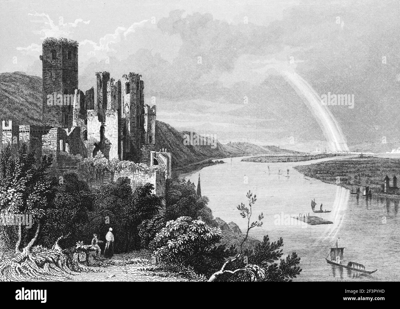 Gothic style fortress Black and White Stock Photos & Images - Alamy