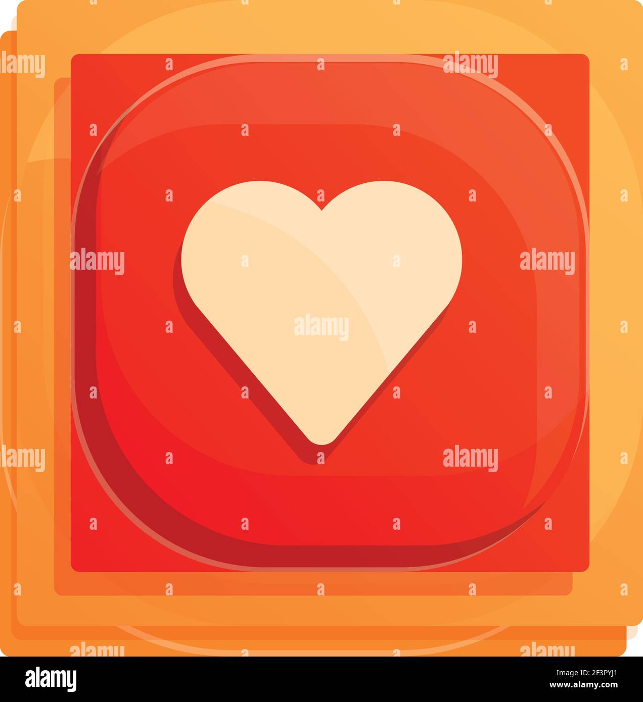 Heart like button interface icon. Cartoon of Heart like button ...