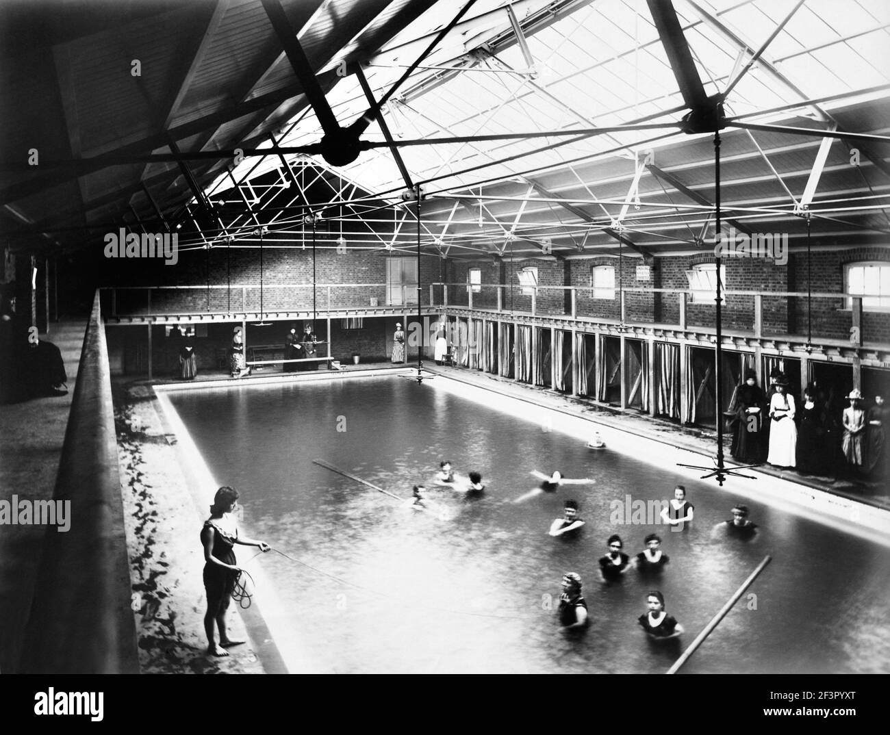 PEOPLES PALACE, Mile End Road, Stepney, London. Interior view looking ...